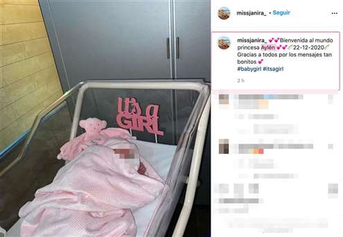 Janira Barm, ex de Jesé Rodríguez, ha dado a luz a una niña