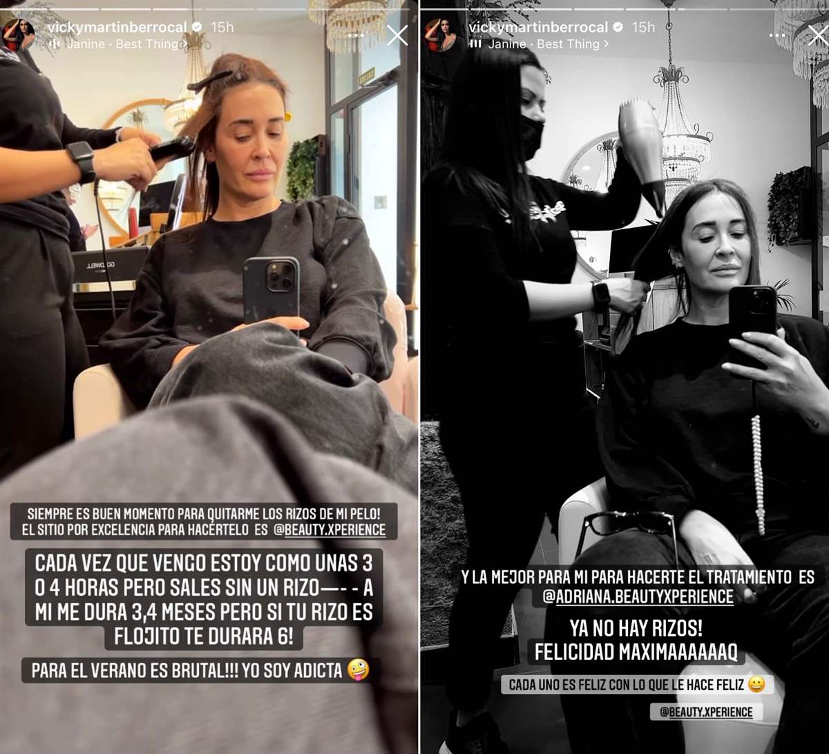 Vicky Martín Berrocal revela su truco para lucir una melena ...