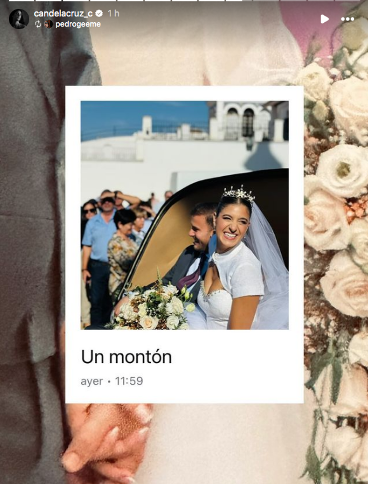 Candela Cruz, actriz de ‘Sueños de Libertad’, pletórica en su boda con ...