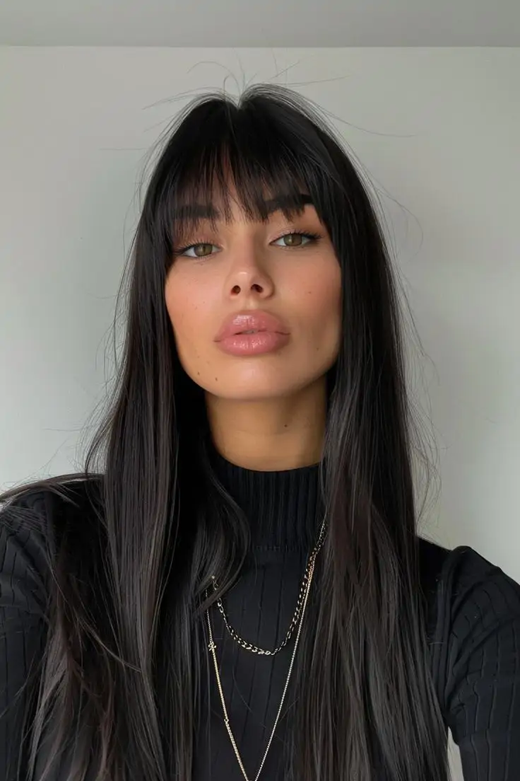 10 cortes de pelo largo con flequillo muy sofisticados que son ...