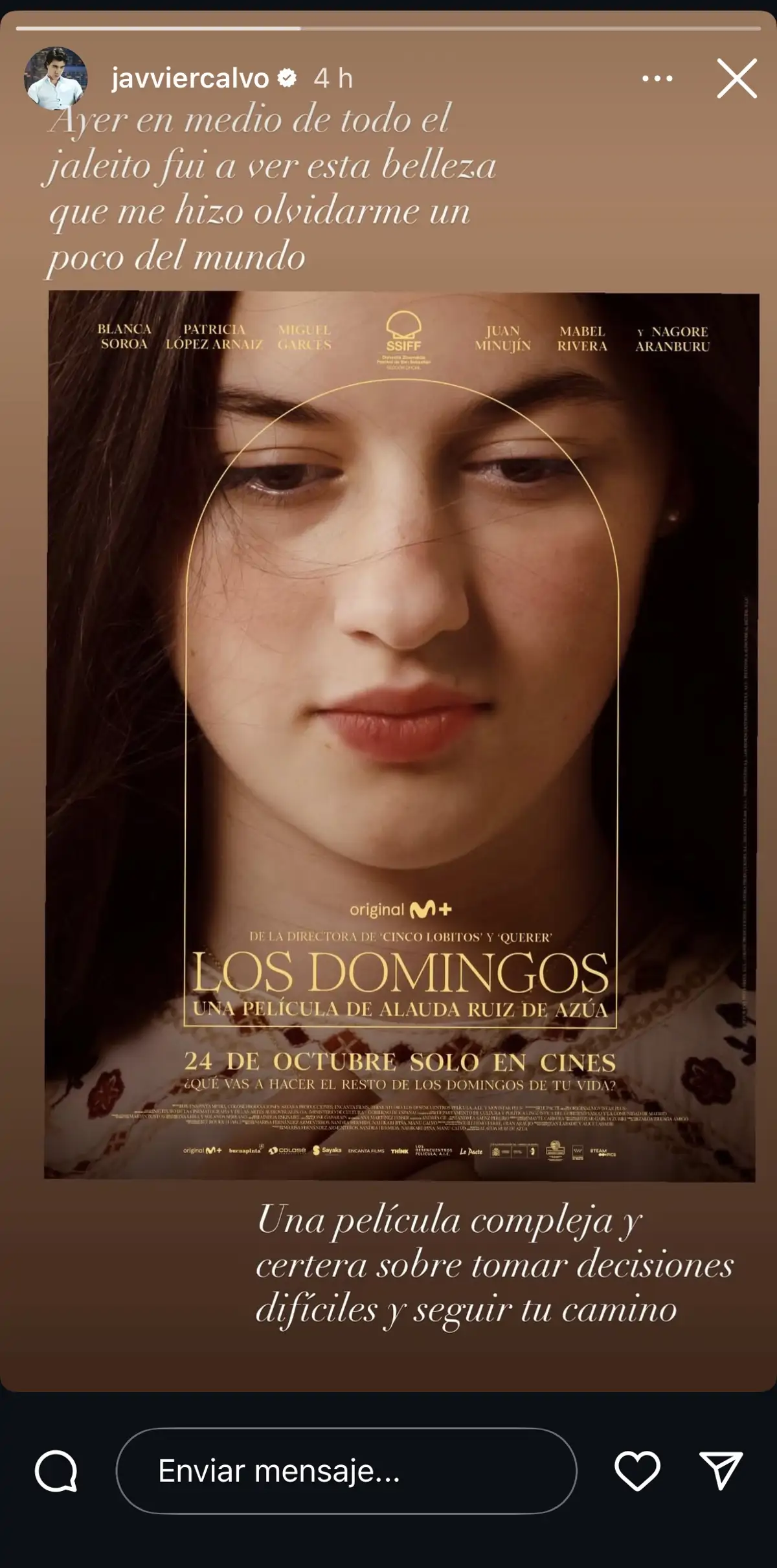 Primeras palabras de Javier Calvo tras confirmarse su ruptura con ...