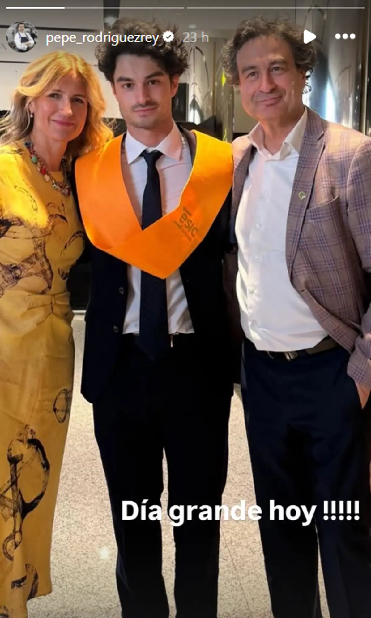 Pepe Rodríguez ('Masterchef') celebra la graduación de su hijo Jesús ...